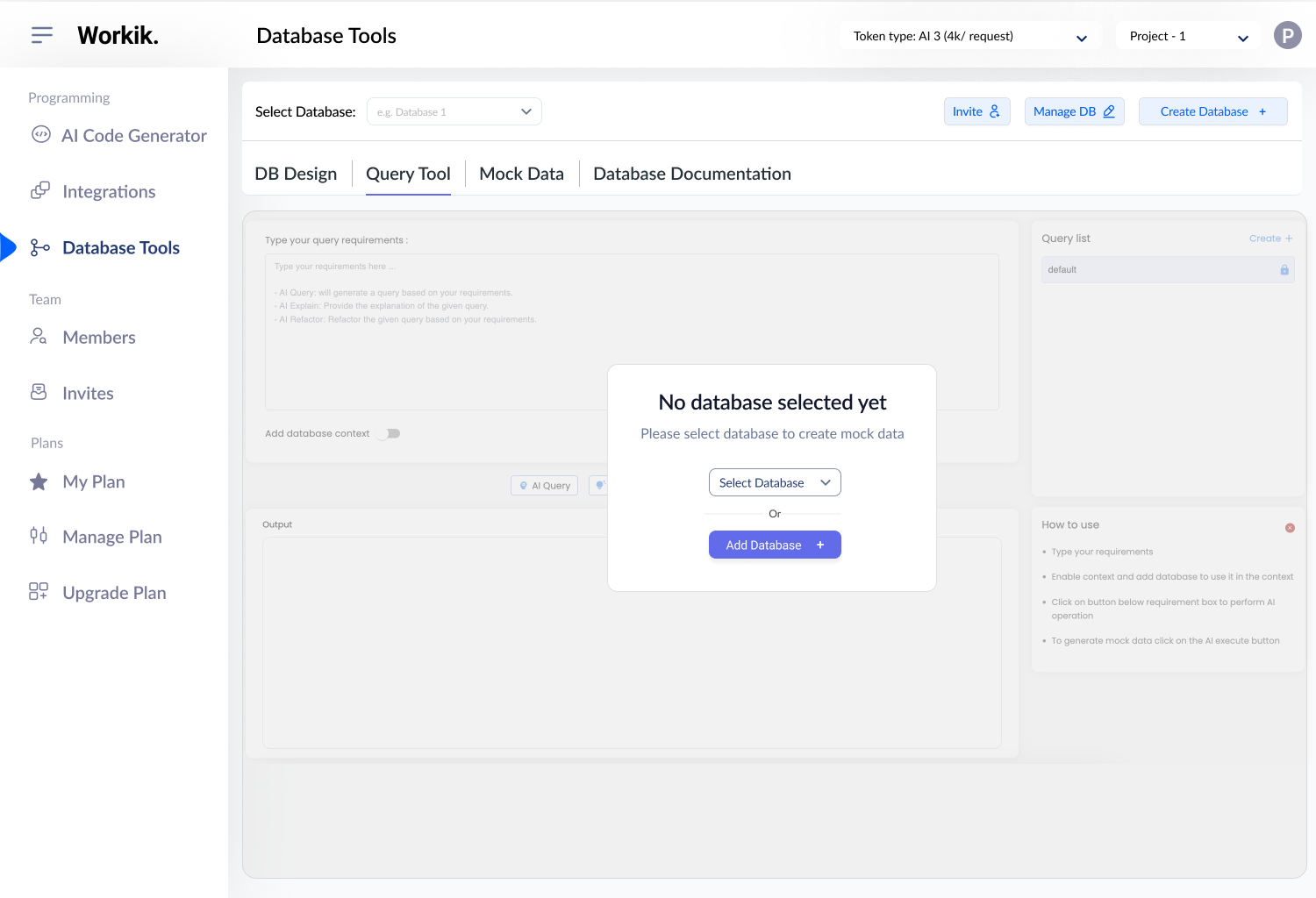 AI-Powered Database Management & Collaboration with Workik