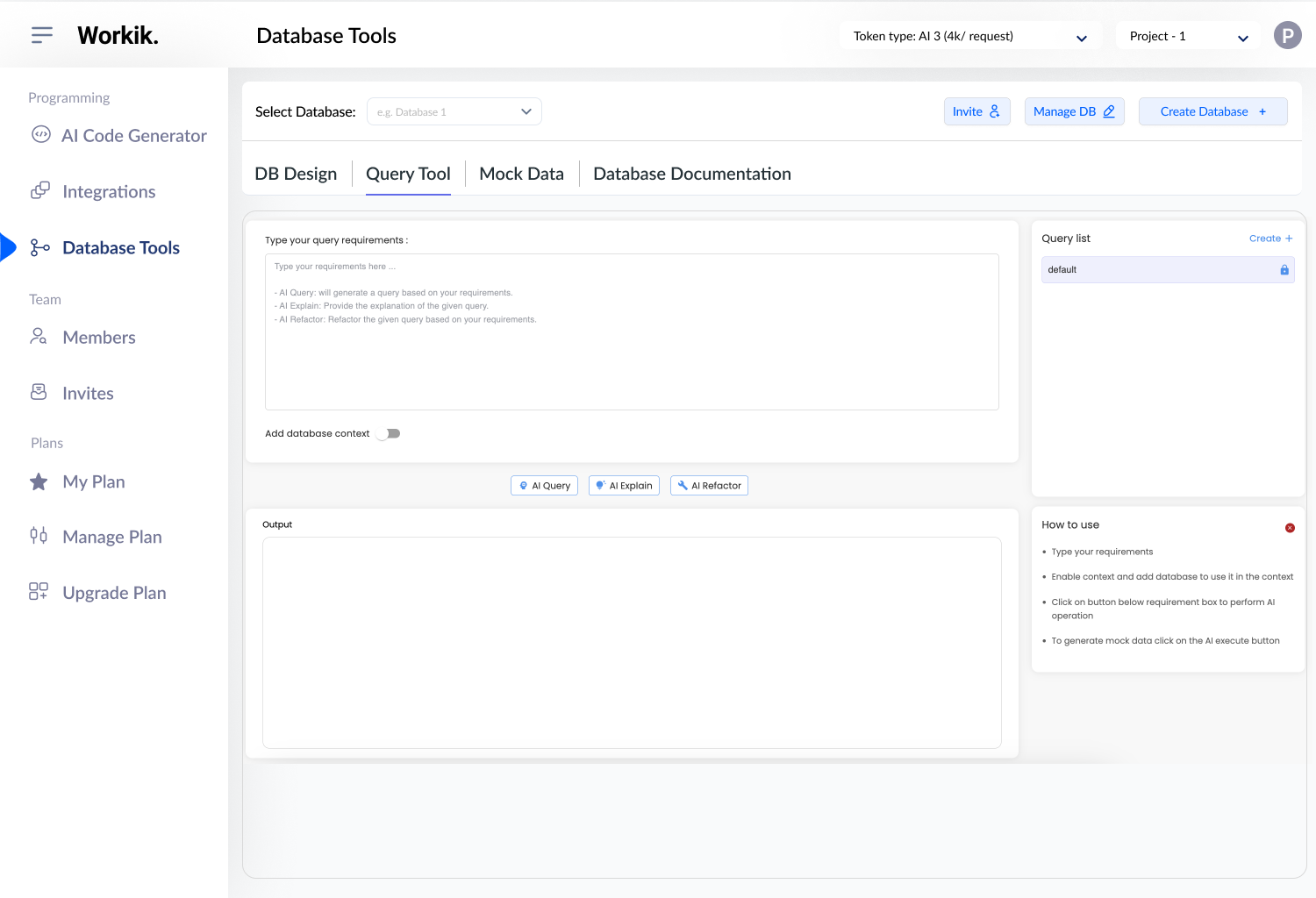 AI-Powered Database Management & Collaboration with Workik