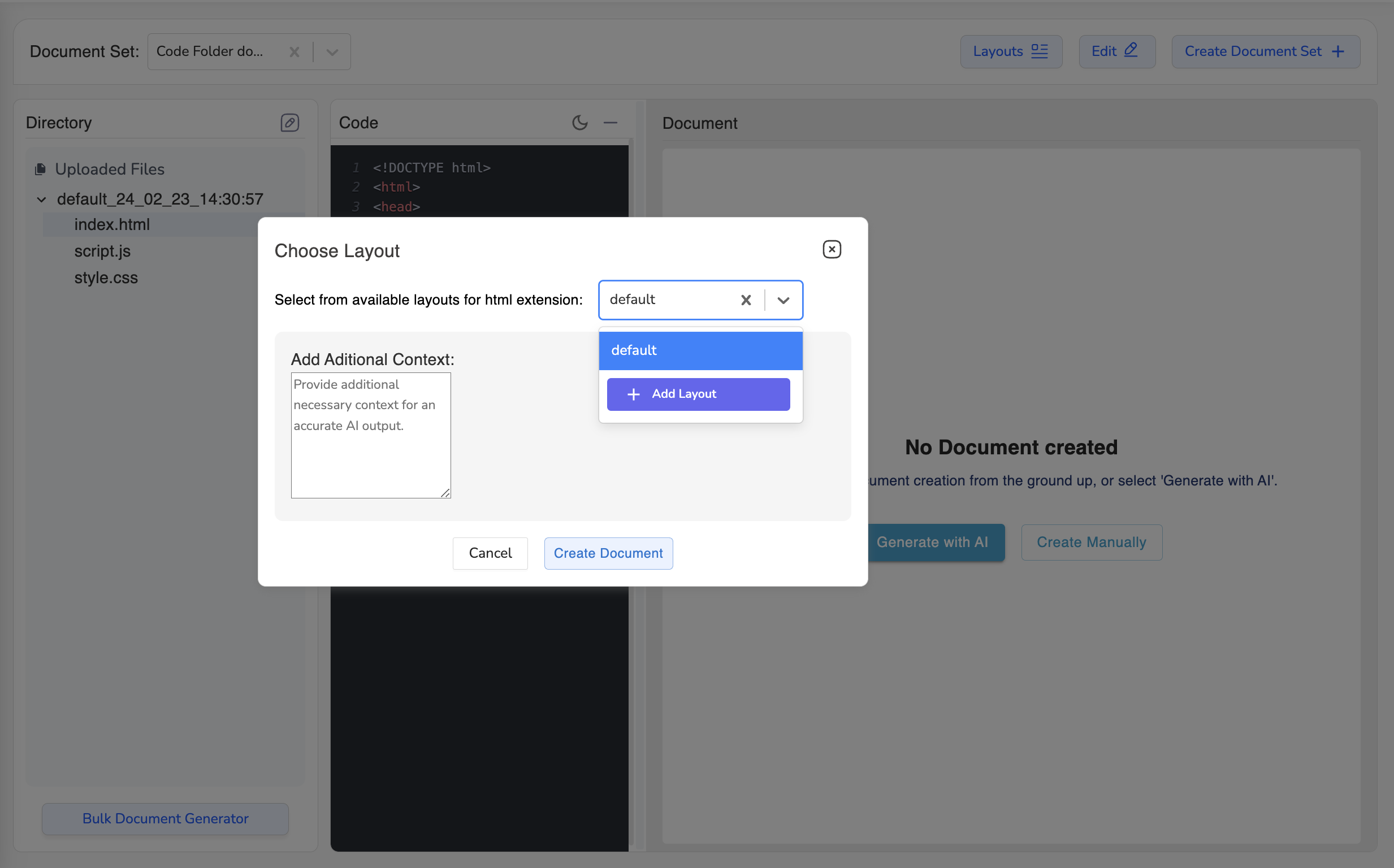 AI-Powered Code Documentation: Effortlessly document your codebase with AI.